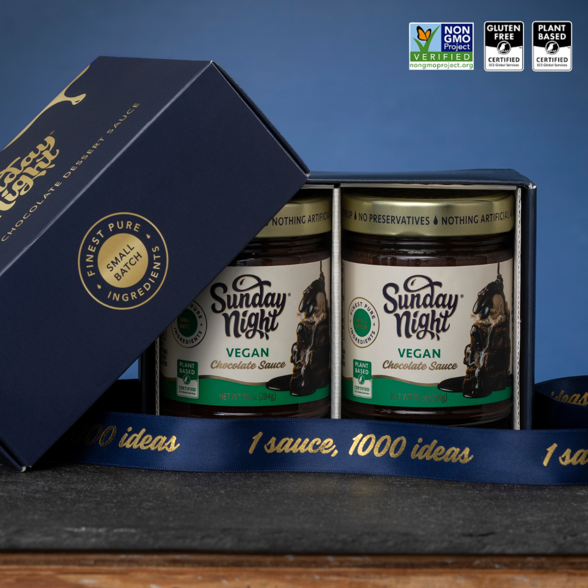 FUDGY (PLANT-BASED) CHOCOLATE SAUCE DUO GIFT SET | Sunday Night Foods